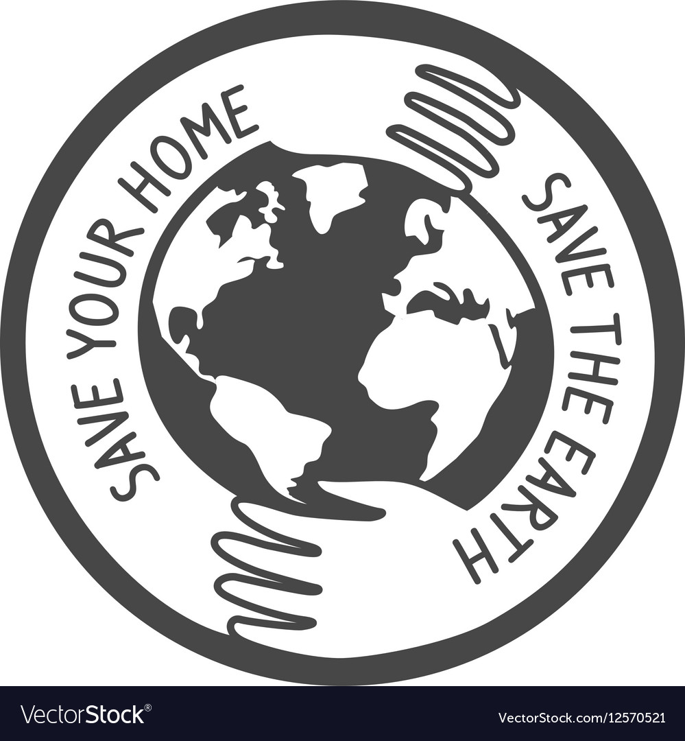 Save the world logo Royalty Free Vector Image - VectorStock