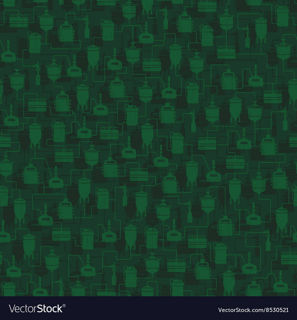 Seamless background with beer brewing process Vector Image