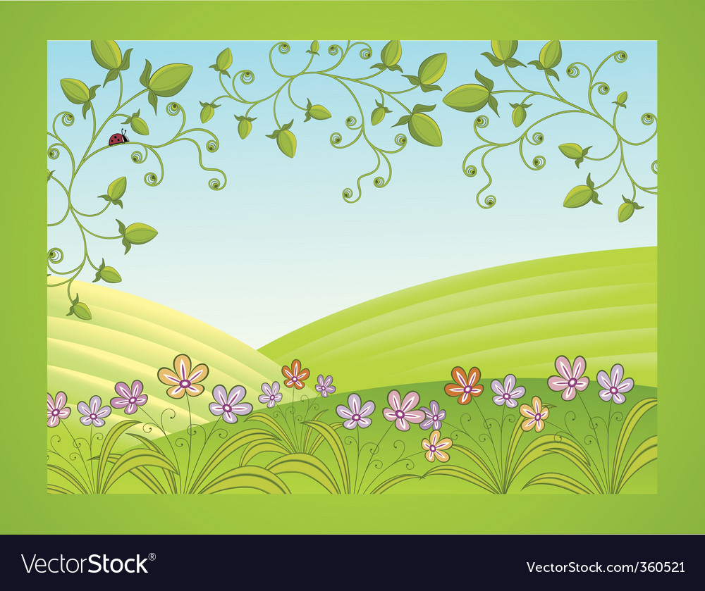 Spring landscape Royalty Free Vector Image - VectorStock