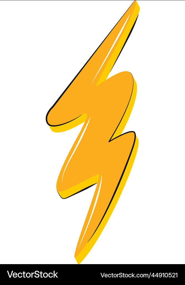 Thunderbolt power icon Royalty Free Vector Image