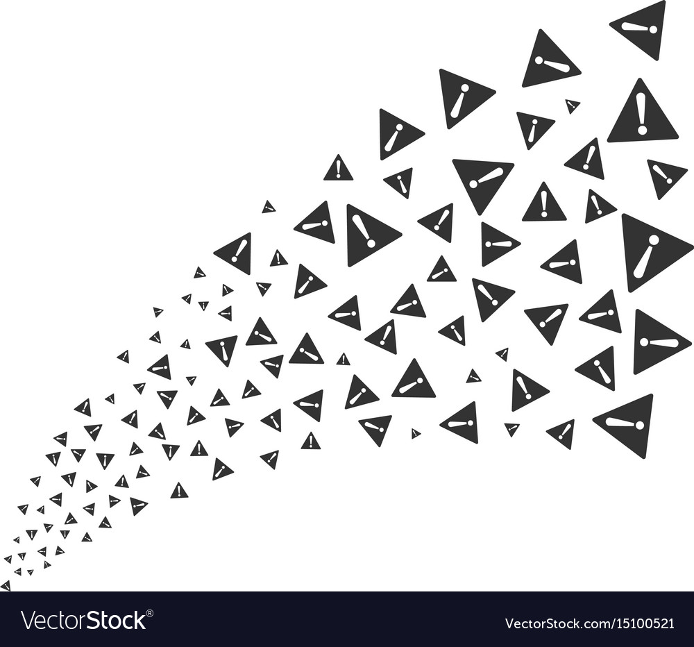 Warning source stream Royalty Free Vector Image