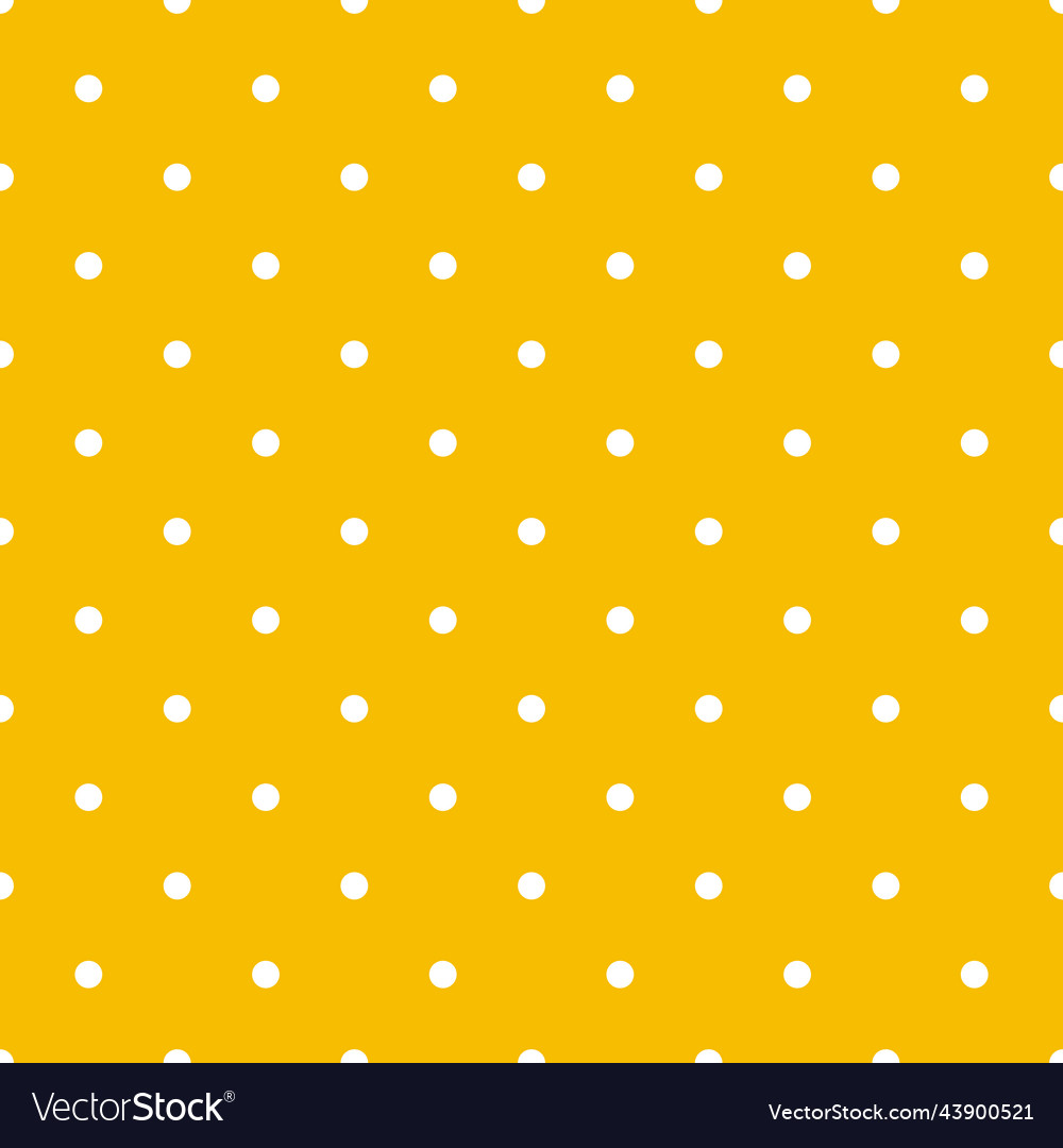 Yellow polka dot seamless pattern Royalty Free Vector Image