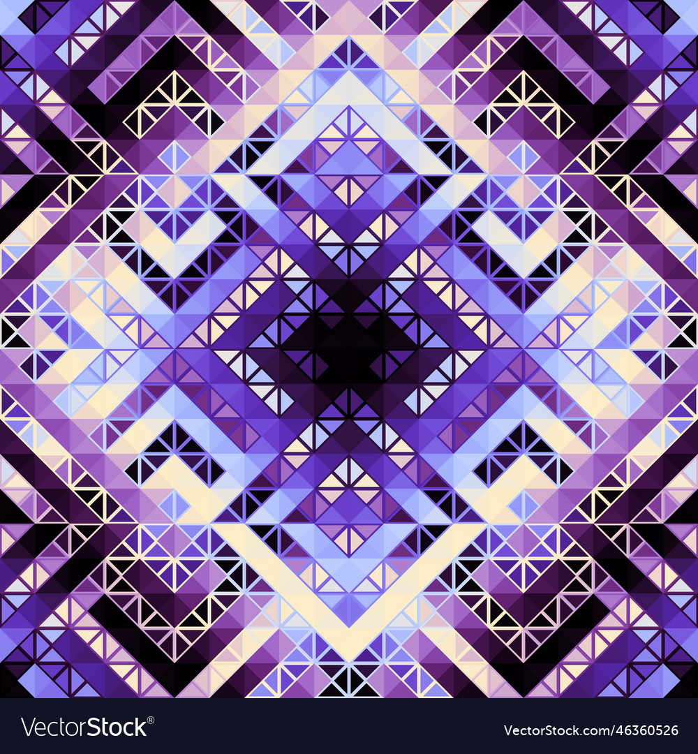 Geometric Abstract Triangles Pattern Seamless Vector Image