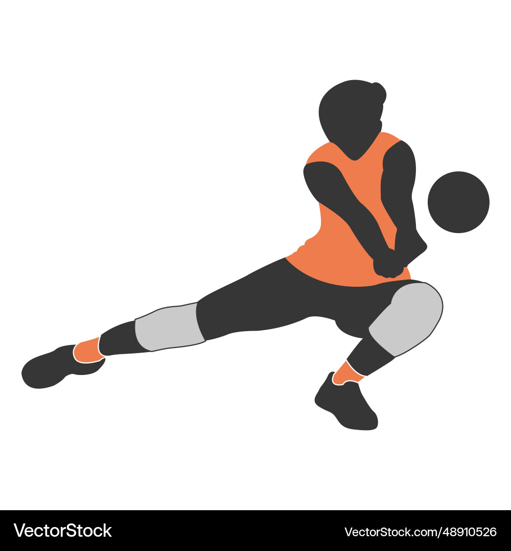 Male volleyball player 7 Royalty Free Vector Image