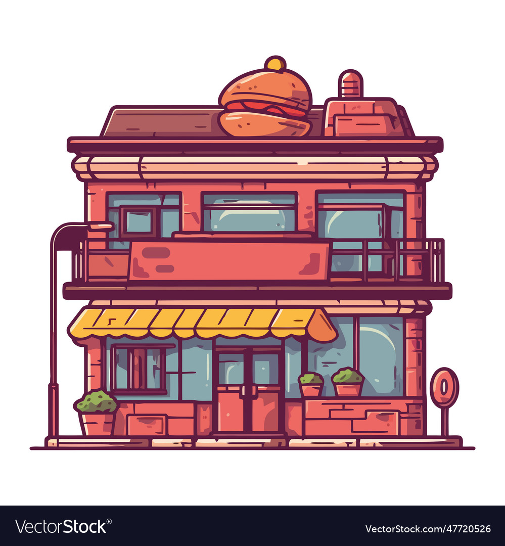Modern convenience store icon isolated on flat Vector Image Modern convenience store icon isolated on flat Vector Image