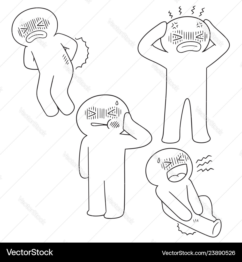 Set of pain Royalty Free Vector Image - VectorStock