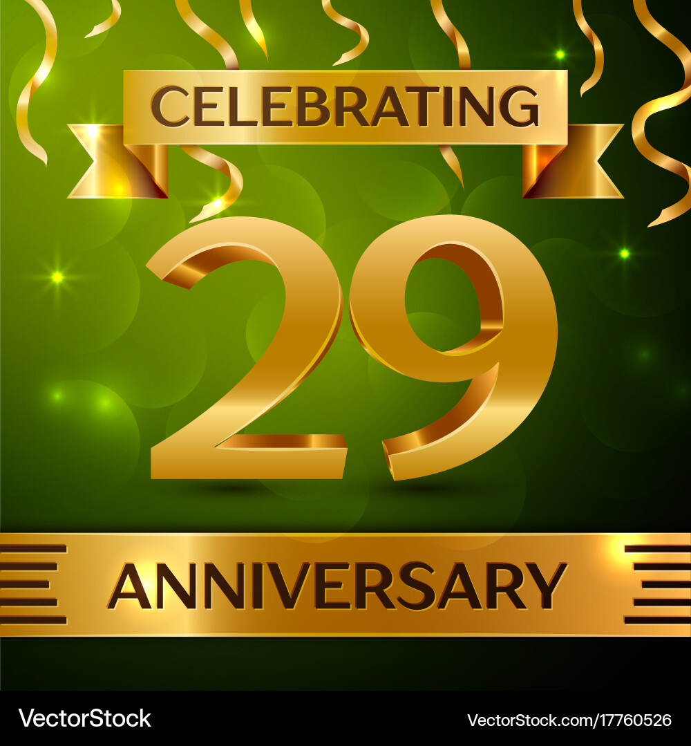 Twenty nine years anniversary celebration design Vector Image