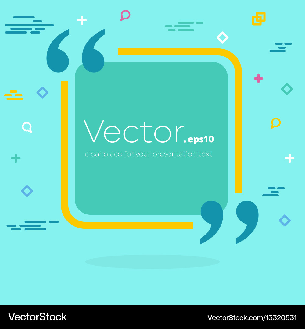 Abstract concept empty speech square quote Vector Image