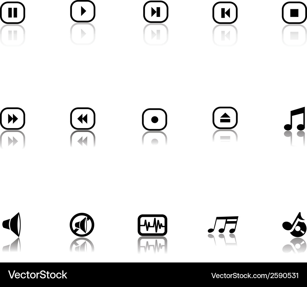 Abstract different music icons on a white Vector Image