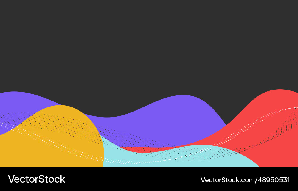 Abstract fluid shape pastel color and dot line Vector Image