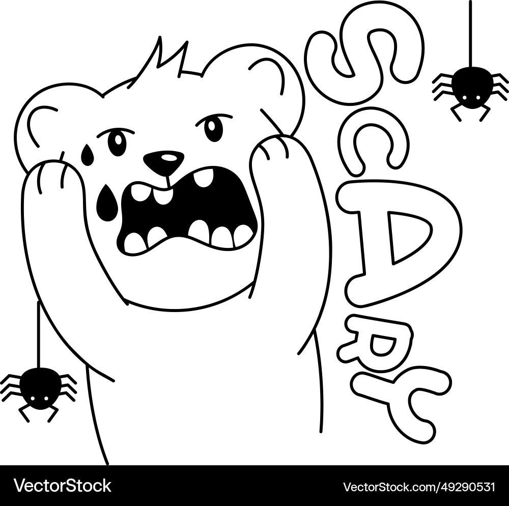 Bear screaming Royalty Free Vector Image - VectorStock
