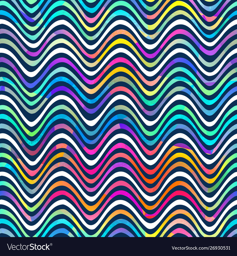 Bright wave seamless pattern Royalty Free Vector Image