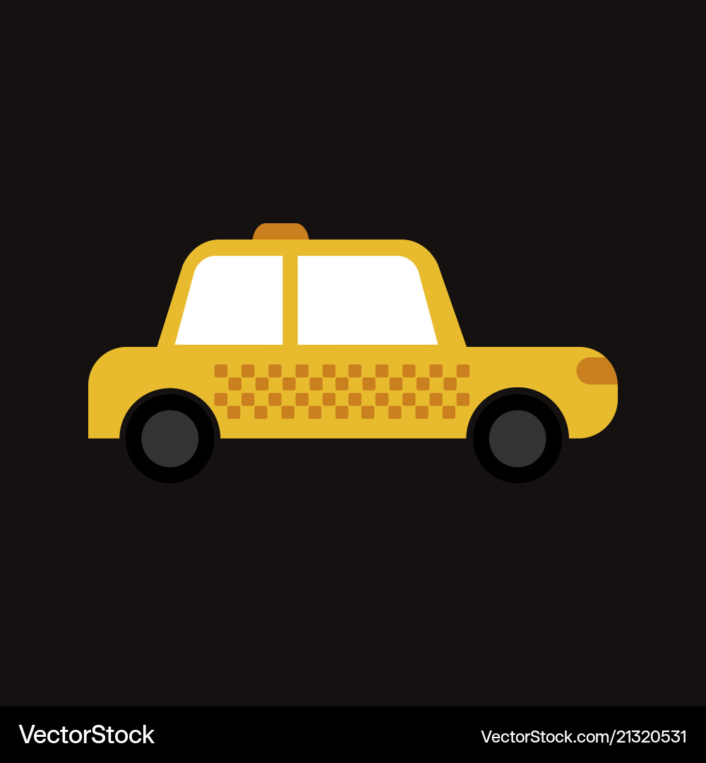 Car linear icon taxi thin line automobile Vector Image