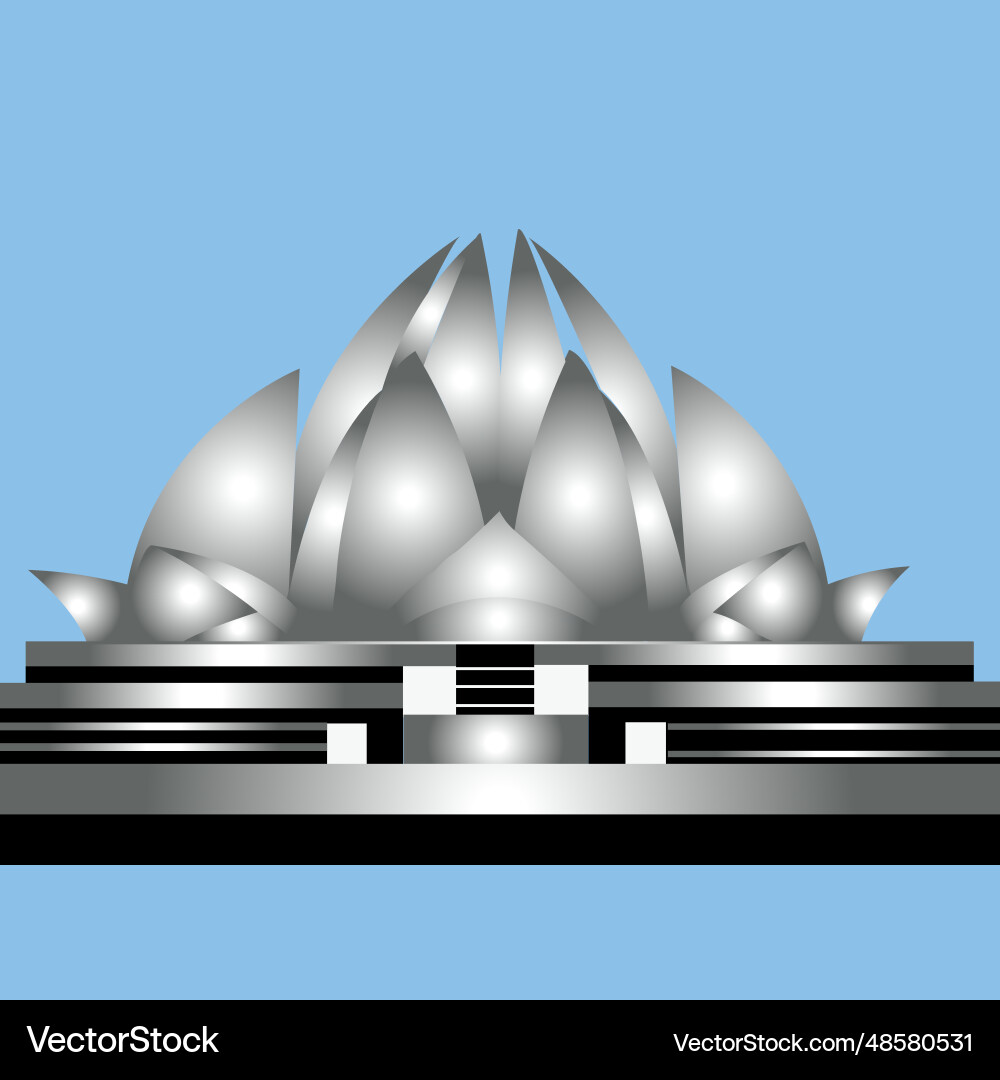 Image of lotus temple Royalty Free Vector Image