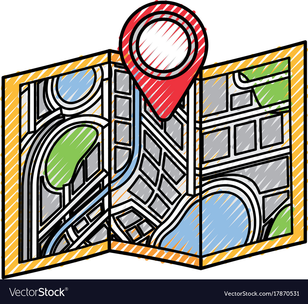 Navigation pointer map direction concept Vector Image