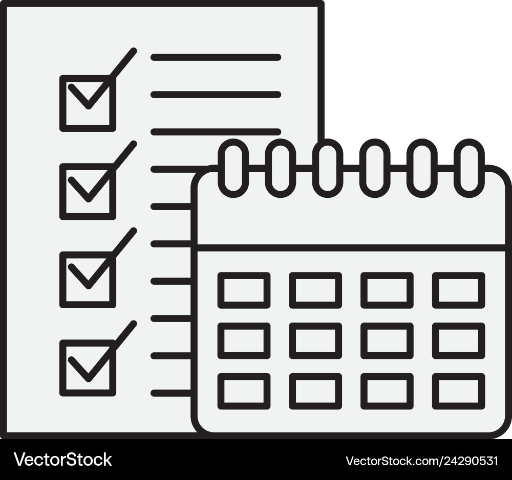 Online shopping logistic calendar checklist Vector Image