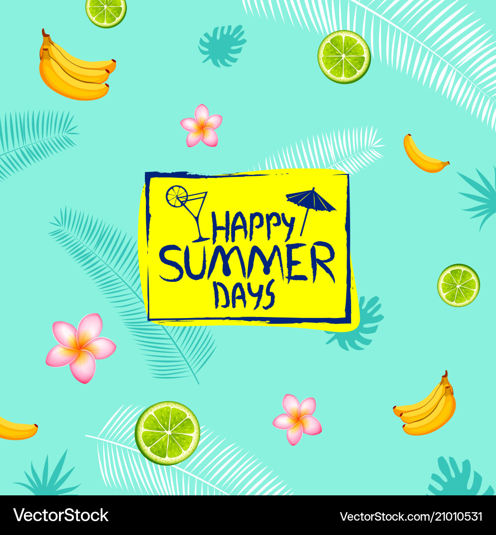 Summer time poster wallpaper for fun party Vector Image