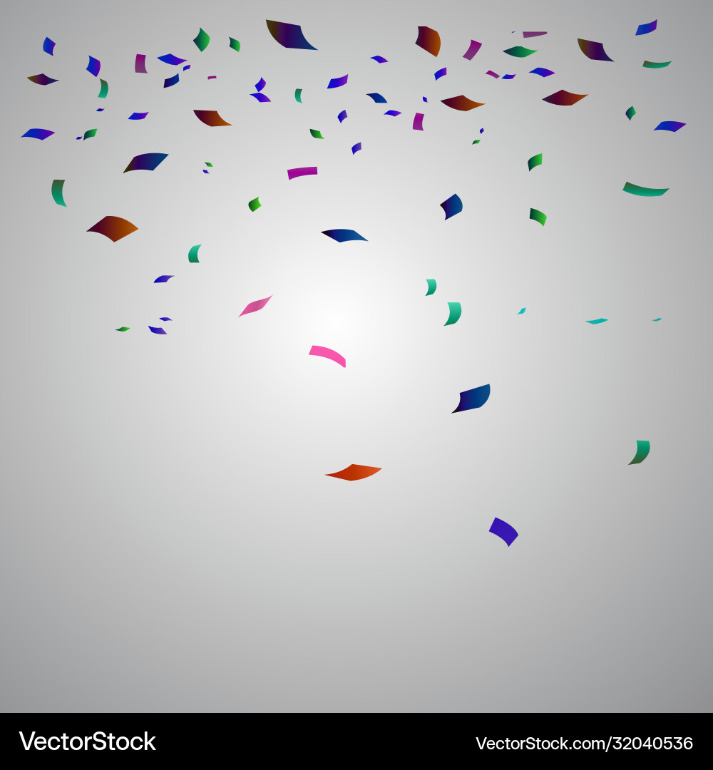 Confetti isolated on transparent background Vector Image