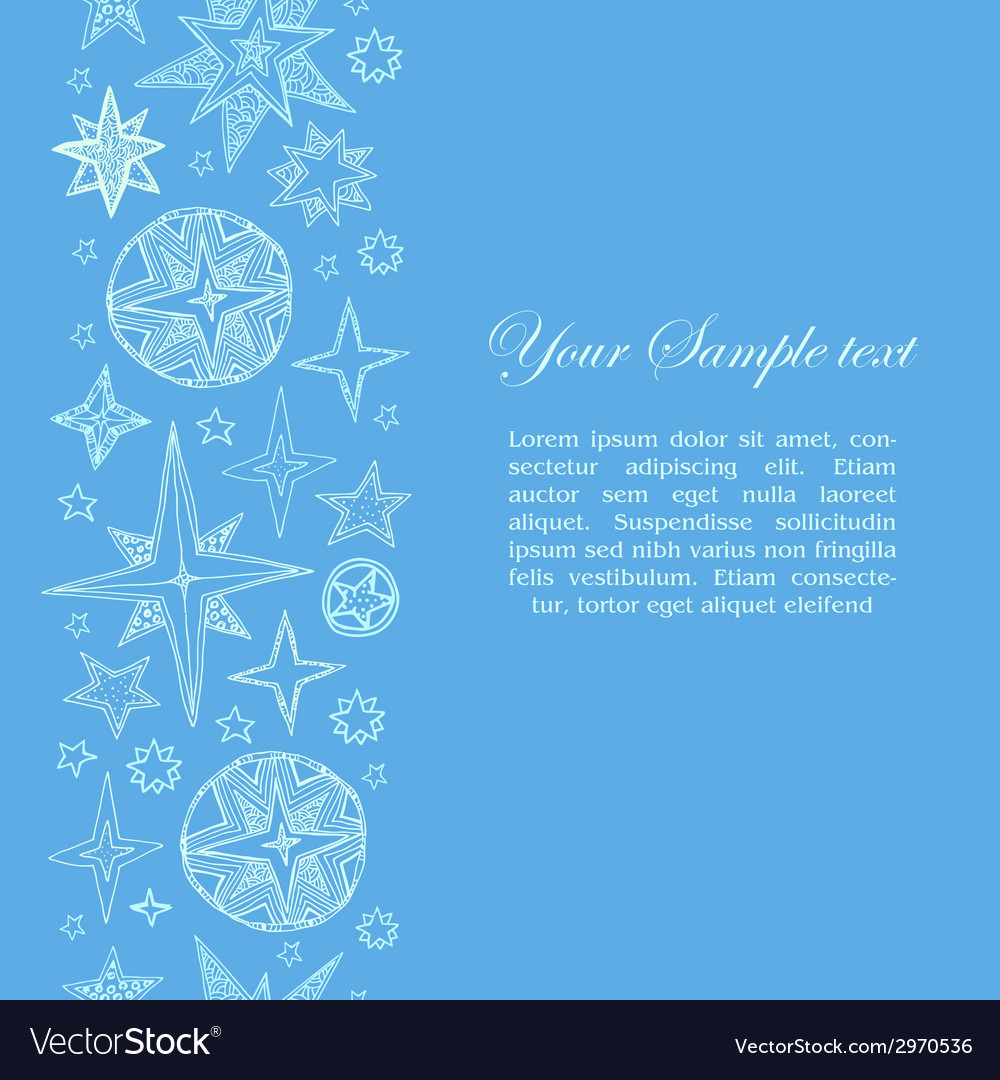 Fantasy starry border Royalty Free Vector Image