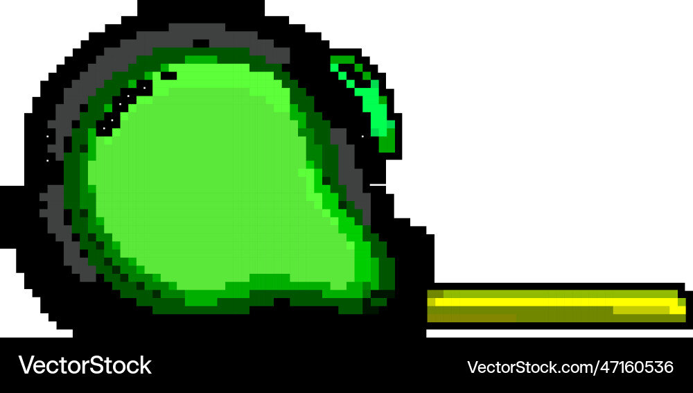 Instrument tape measure game pixel art Royalty Free Vector