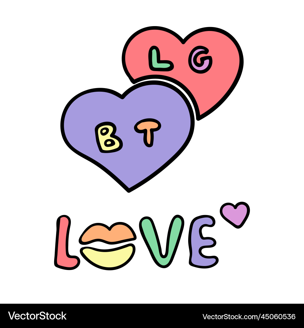 Lgbt love colorful Royalty Free Vector Image - VectorStock