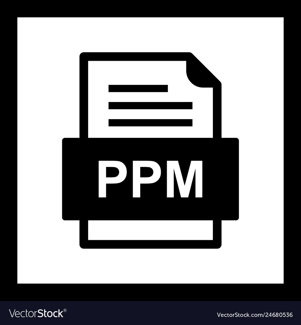 Ppm file document icon Royalty Free Vector Image