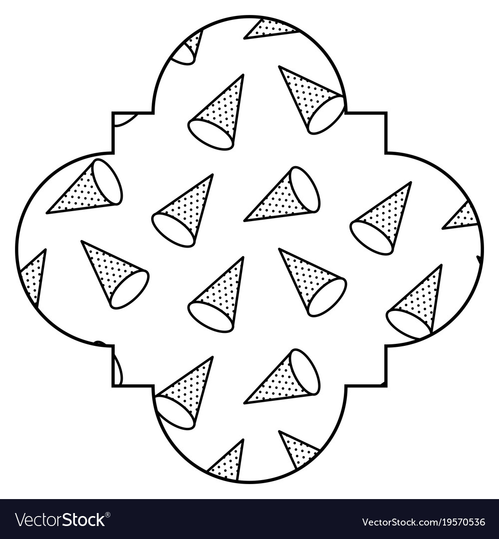 Seamless pattern label shape with geometric Vector Image