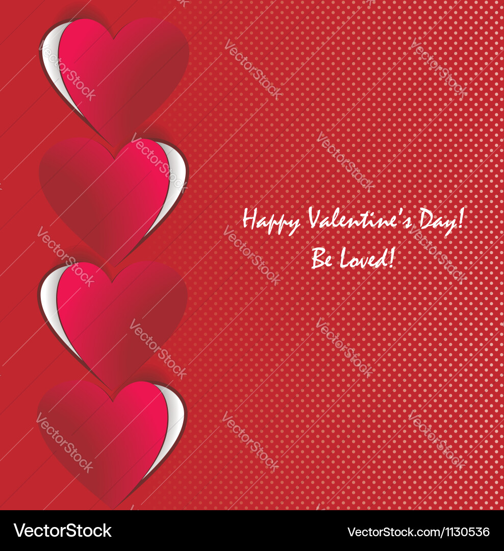 Valentines day background with hearts Royalty Free Vector