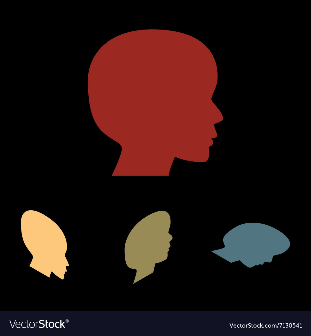 Human head Royalty Free Vector Image - VectorStock