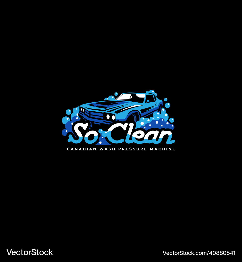 Modern colorful design so clean car logo design Vector Image