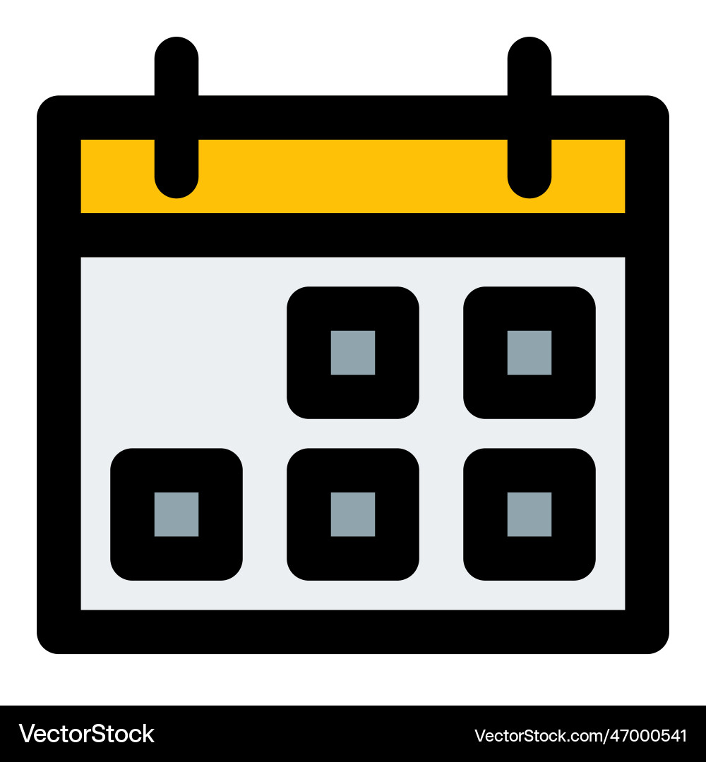 Office calendar used for scheduling plans Vector Image