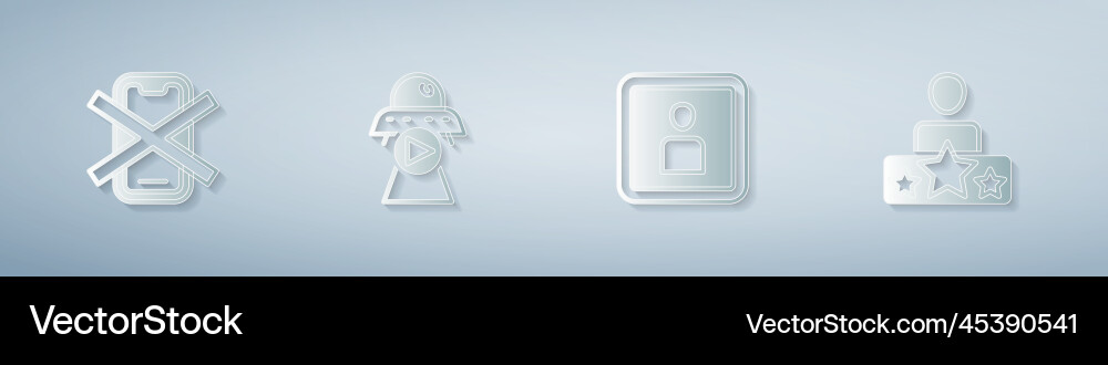 Set no cell phone science fiction play video Vector Image