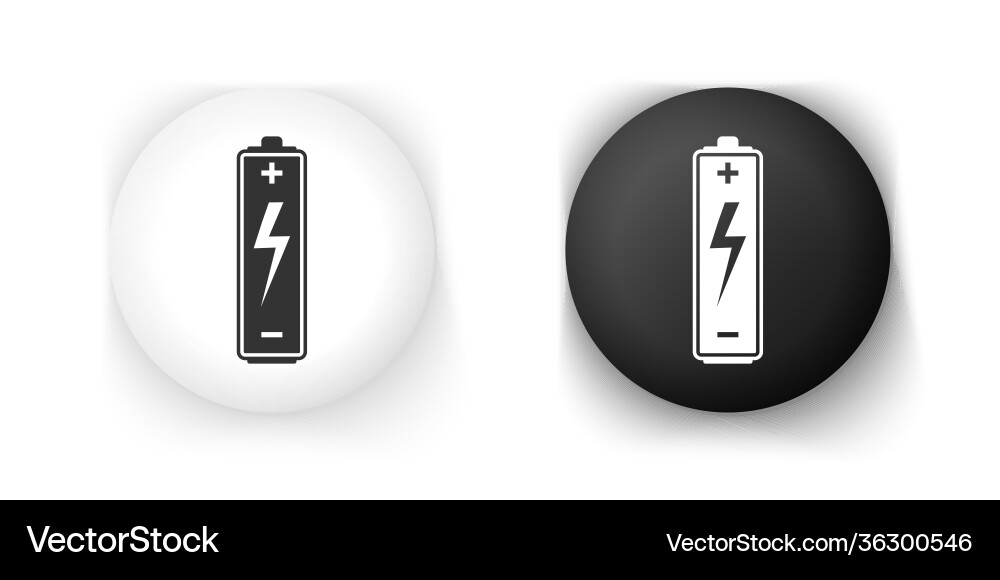 Black and white battery icon isolated Royalty Free Vector