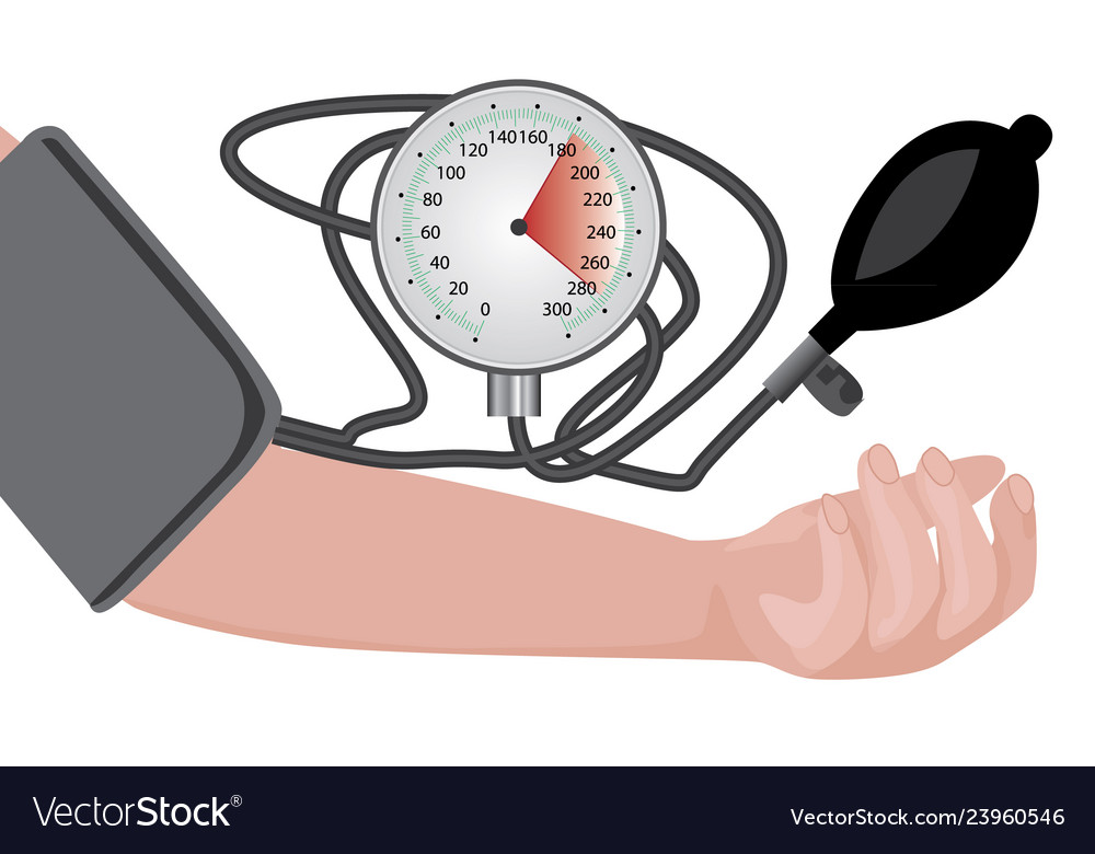 Blood Pressure Measuring Cardio Exam Royalty Free Vector