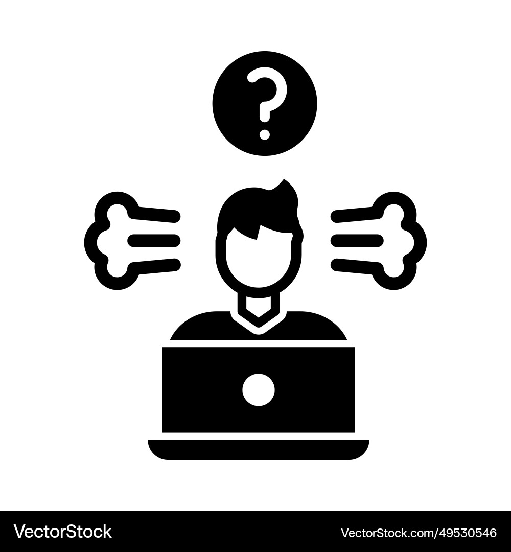 Confusing glyph icon for personal and commercial Vector Image