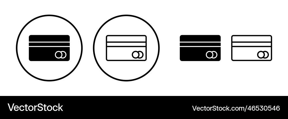 Credit card icon payment icon debit payment icon Vector Image