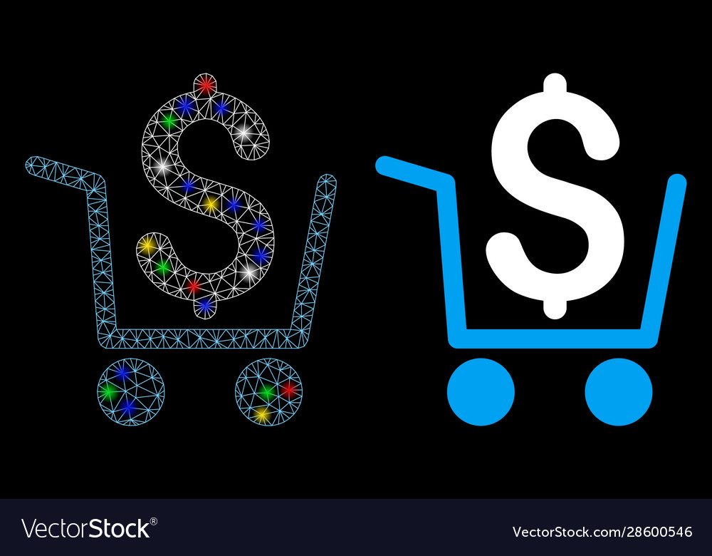 Glossy mesh wire frame cash out icon with flash Vector Image Glossy mesh wire frame cash out icon with flash Vector Image
