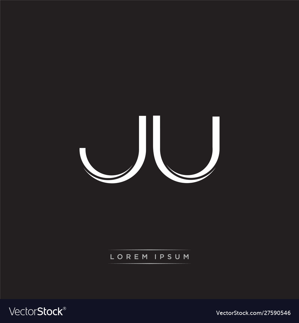 Ju initial letter split lowercase logo modern Vector Image