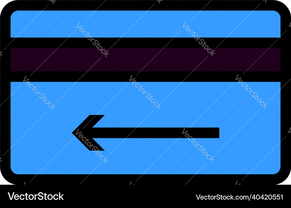 Cash back credit card icon Royalty Free Vector Image