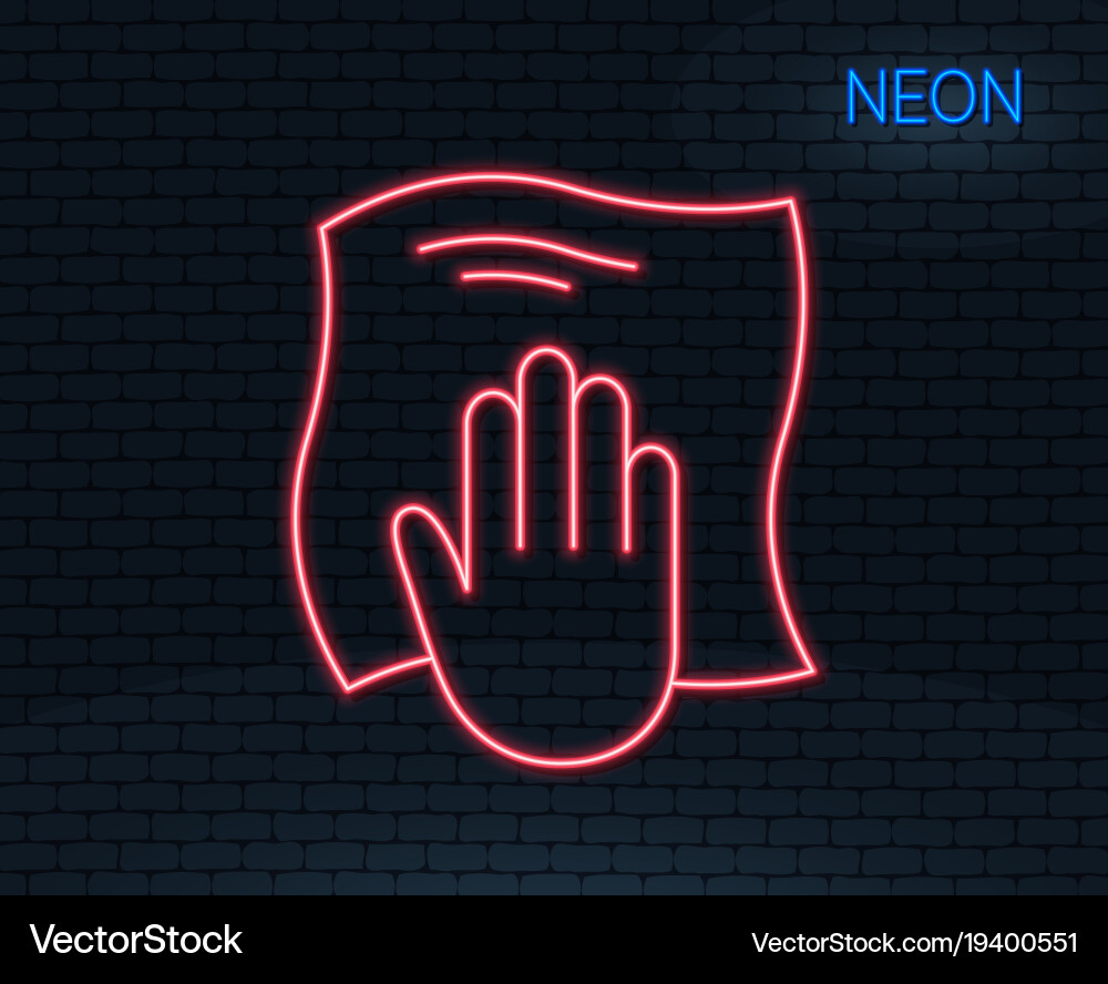 Cleaning cloth line icon wipe with a rag Vector Image