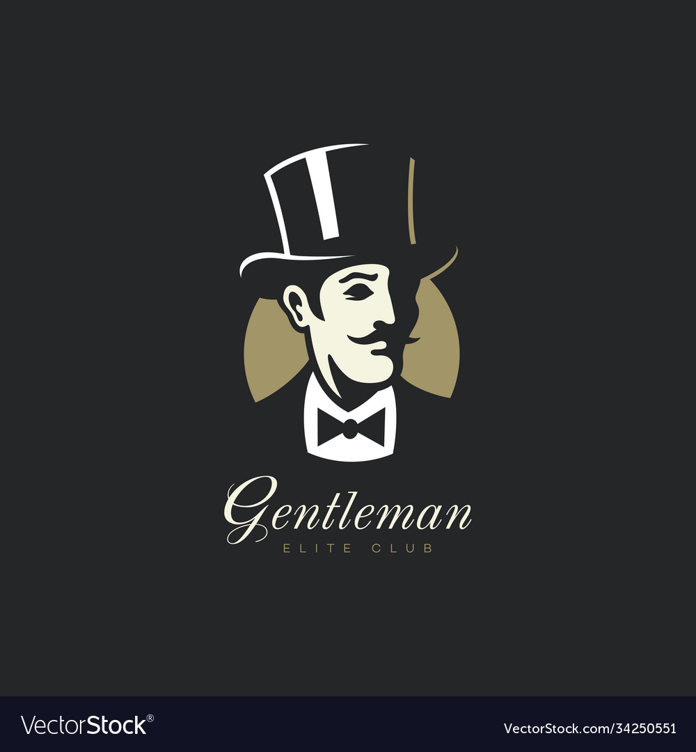 Gentleman logo Royalty Free Vector Image - VectorStock Gentleman logo Royalty Free Vector Image - VectorStock