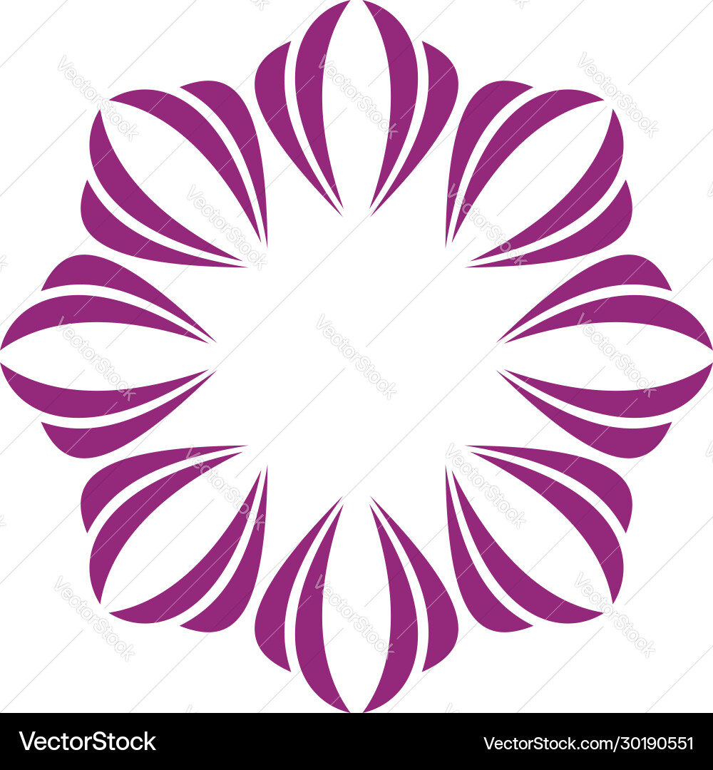 Ornamental flower for spa logo template design Vector Image