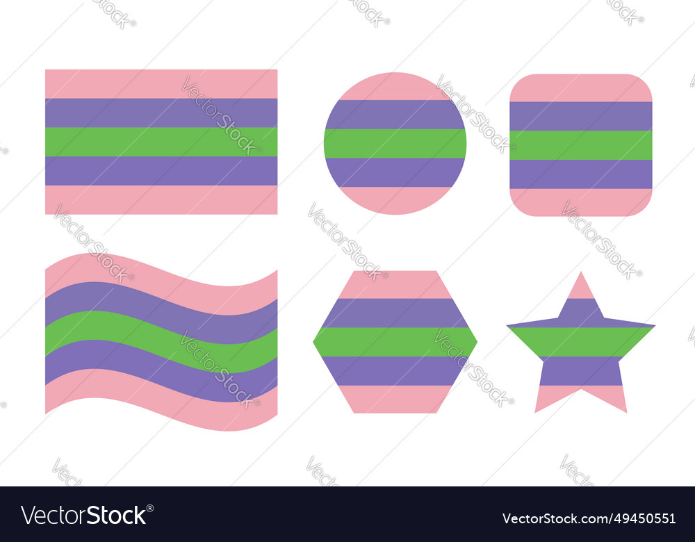Trigender Pride Flag Sexual Identity Royalty Free Vector