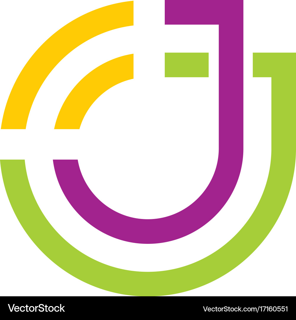 Unusual shape line business logo Royalty Free Vector Image