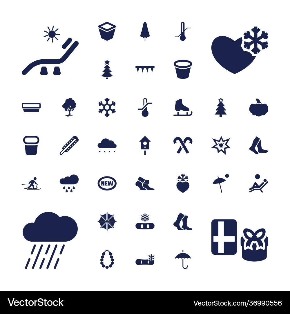 37 season icons Royalty Free Vector Image - VectorStock