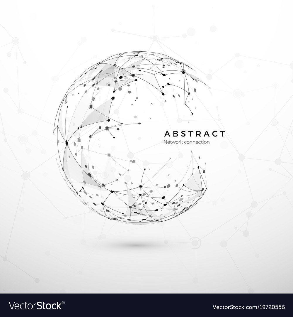 Abstract global network concept web structure Vector Image