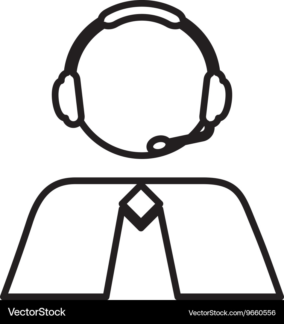 Call center employee isolated icon design Vector Image