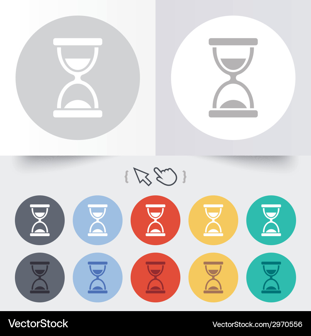 Hourglass sign icon sand timer symbol Royalty Free Vector