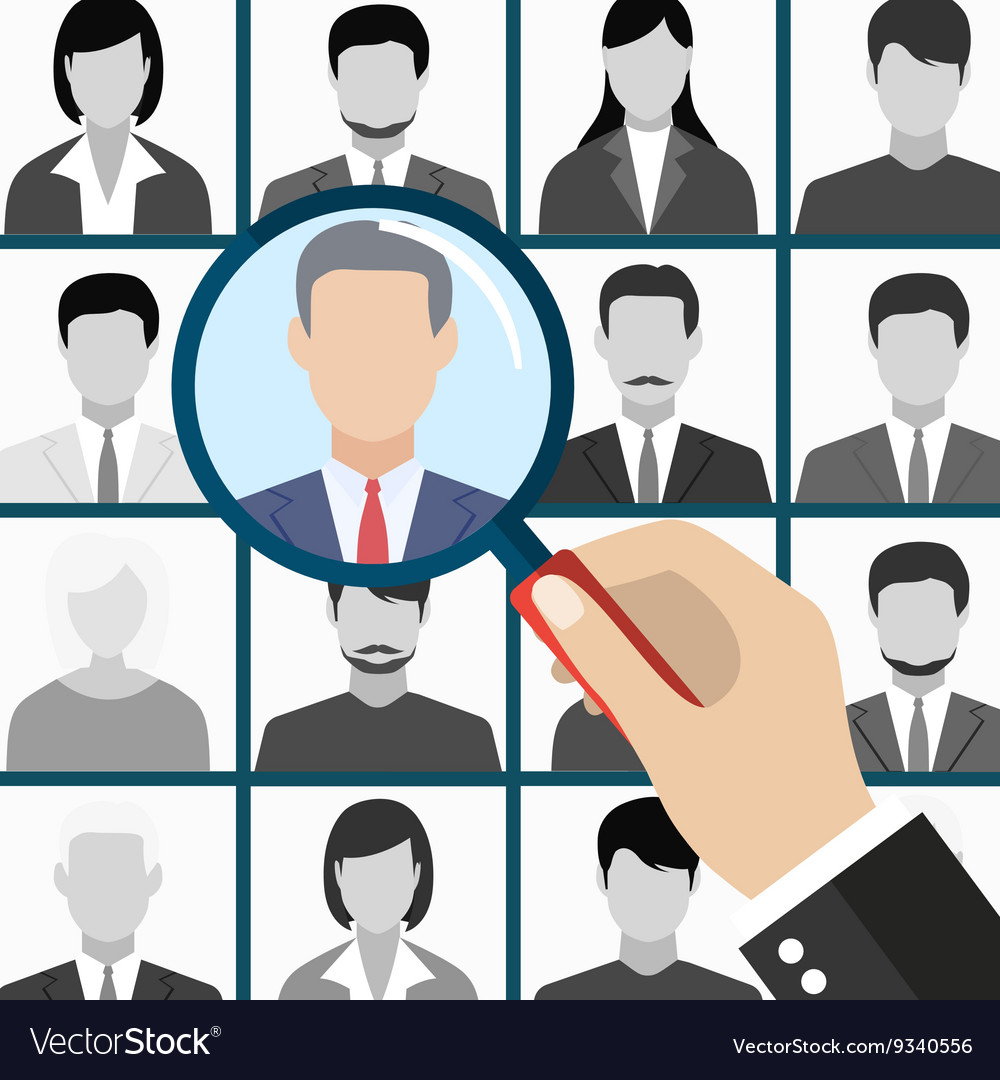 Human resources management select employee Vector Image