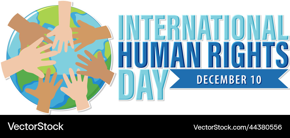 International human rights day banner design Vector Image